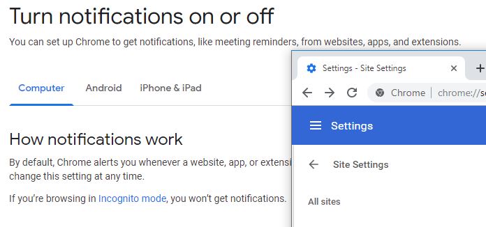Turn off Google Chrome Notifications - Honeycrisp